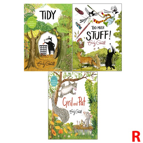 Emily Gravett 3 Books Collection Set (Tidy,Too Much Stuff,Cyril and Pat ...