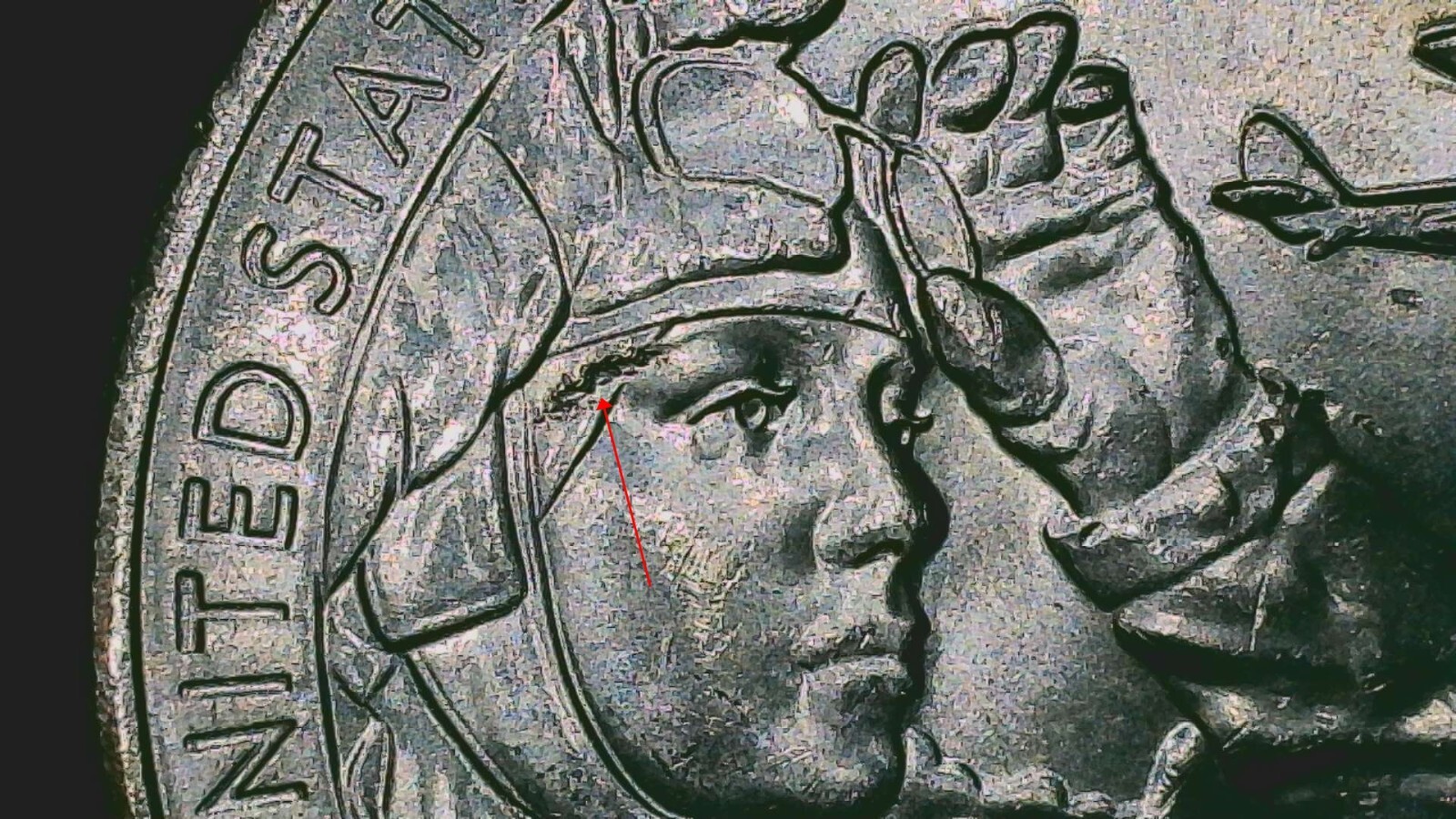 2023 D Bessie Coleman Quarters Error US $.25 Coins Die Gouge Obverse ...