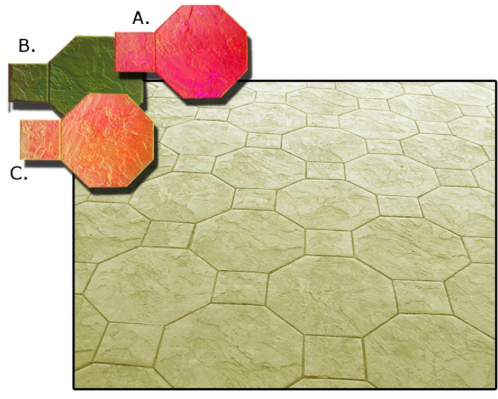 Decorative Concrete floor stamp Cement Plaster Imprint texture Stamp ...