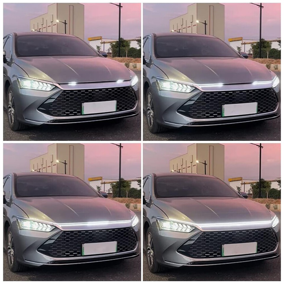 Flexible Car Hood LED Meteor Strip Lights Dynamic Scan Start Up Hood ...