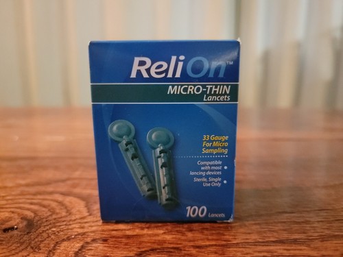 ReliOn Micro-Thin Diabetes Blood Test Lancets for 33G 100 Ct SEALED exp ...