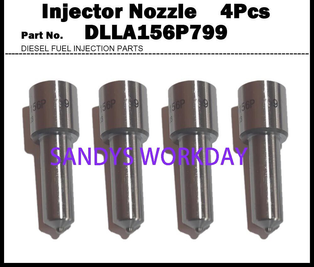for ISUZU 4x Fuel Injector Nozzle DLLA156P799 NPR NQR NRR 4HK1 5.2d ...
