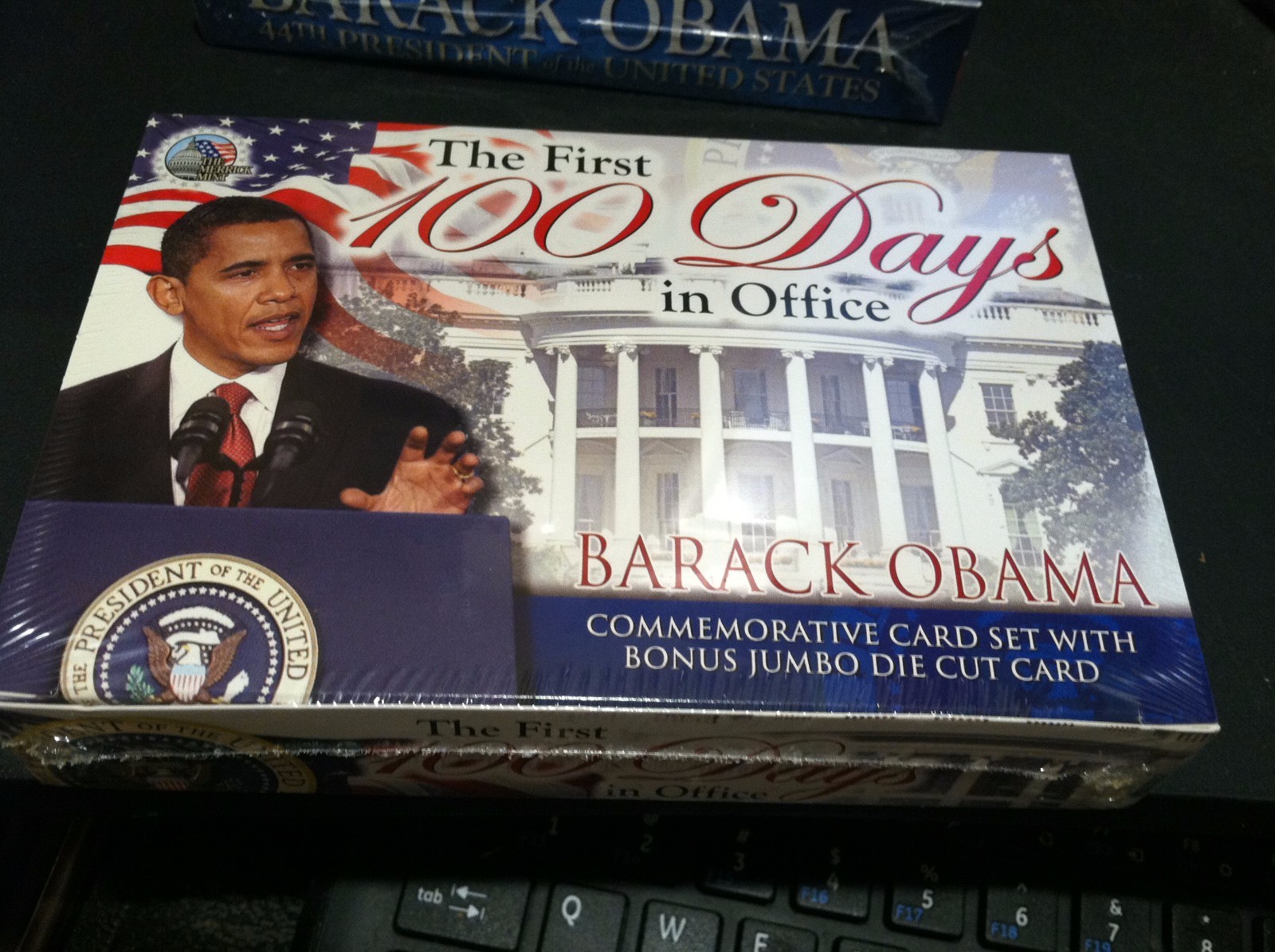 BARACK OBAMA Commemorative KIT BOXED 24 KT GOLD Plate COIN 2 Card Sets ...