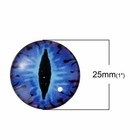 10 pcs Circle Dragon Eyes Glass Round Dome Seals Tiles Cabochons – 25mm ...