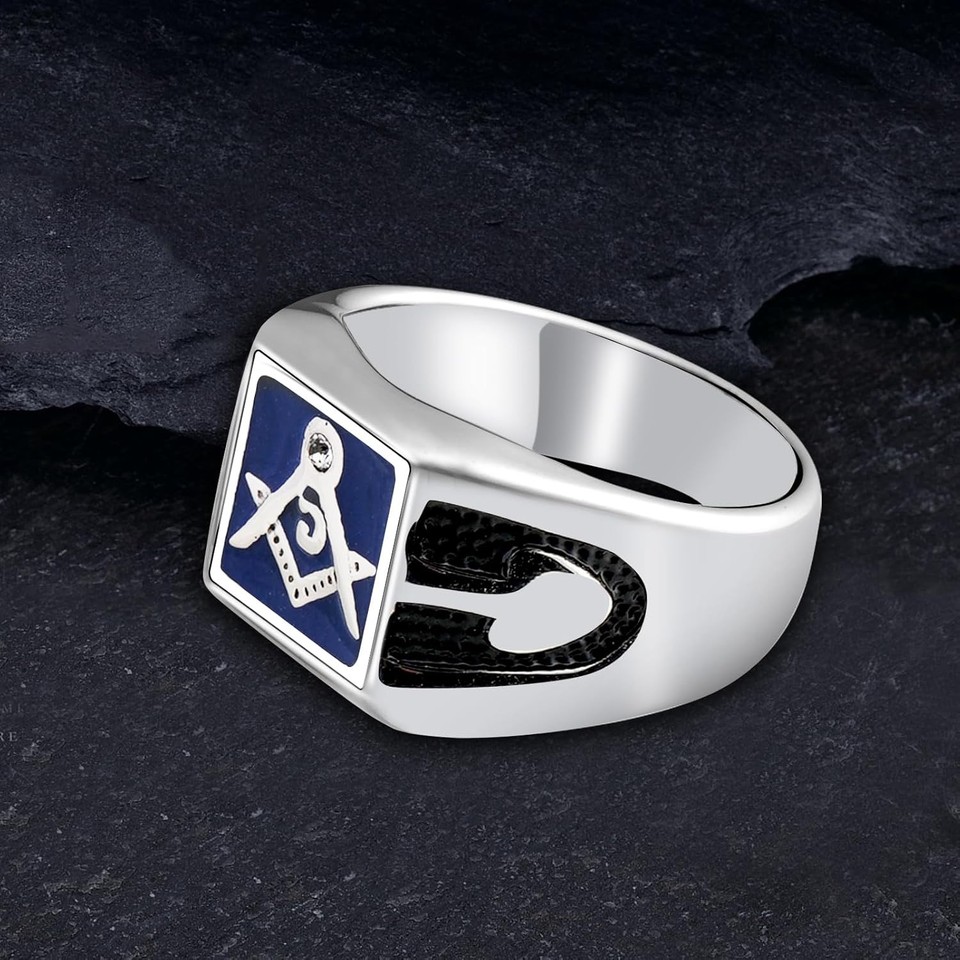Freemason Symbol Jewelry Masonic Ring for Men Punk Masonic Jewelry ...