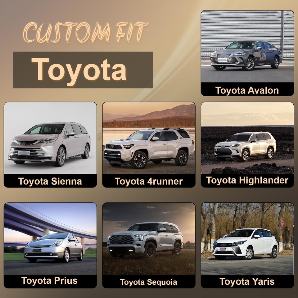 Front Car Seat Covers for Toyota,Leather Waterproof Seat Protector ...