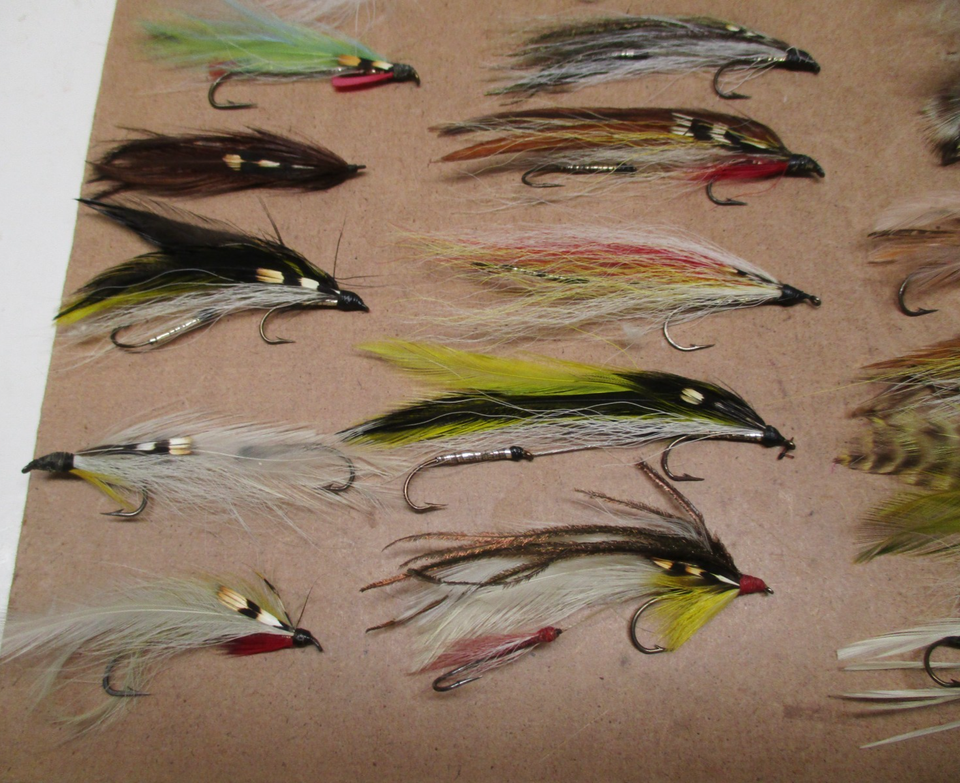 Vintage Flies Set of 25 salmon fly flies streamers ** RARE !!! SET OF ...