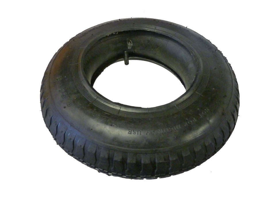 2 X WHEELBARROW WHEEL INNER TUBE AND BARROW TYRE 3.50 - 8 RUBBER ...