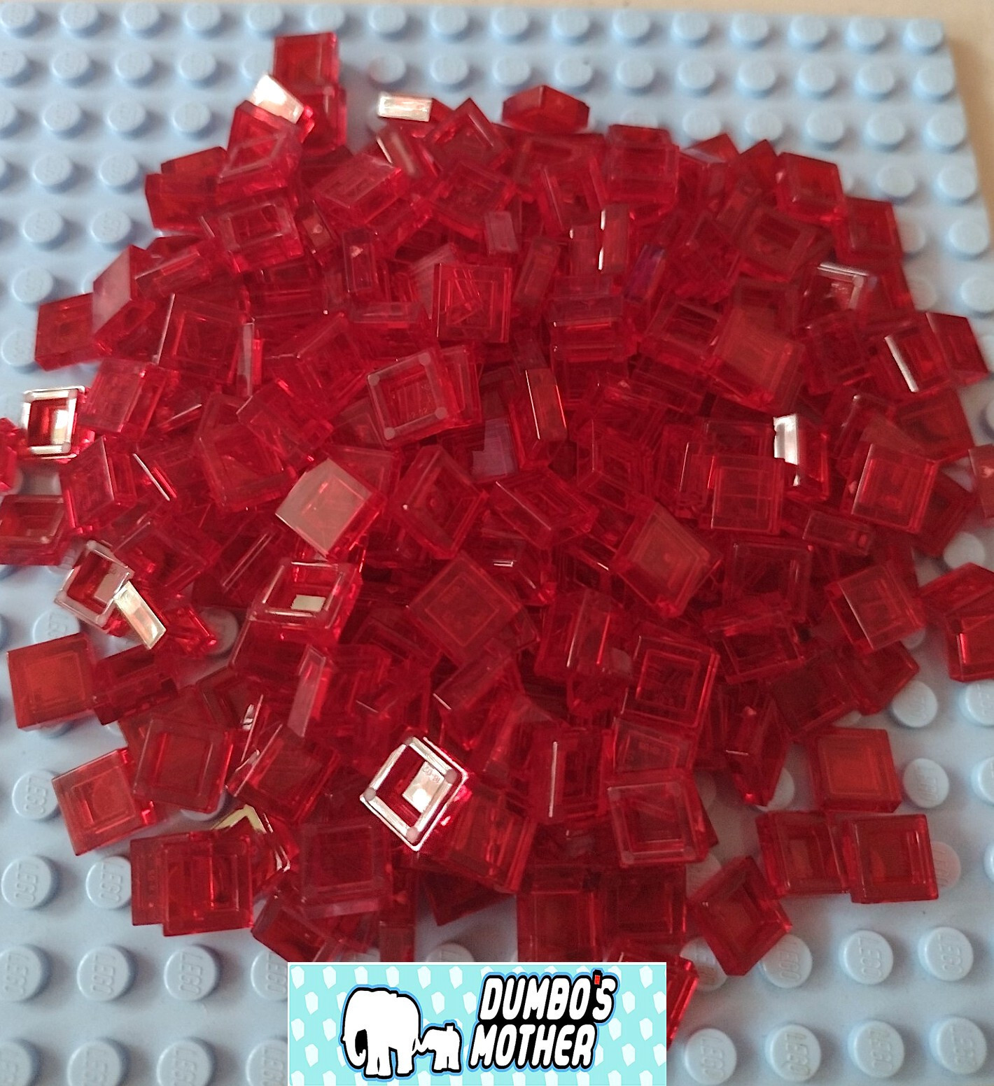 Lego 1x1 Trans Red Tiles Smooth flat tile Building NEW X50 | eBay