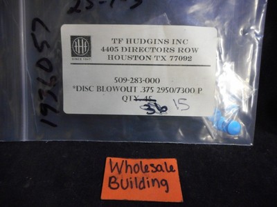 TF HUDGINS INC., BLOW OUT DISC, 509-283-000, OD: 3/8", LOT OF 15 | eBay