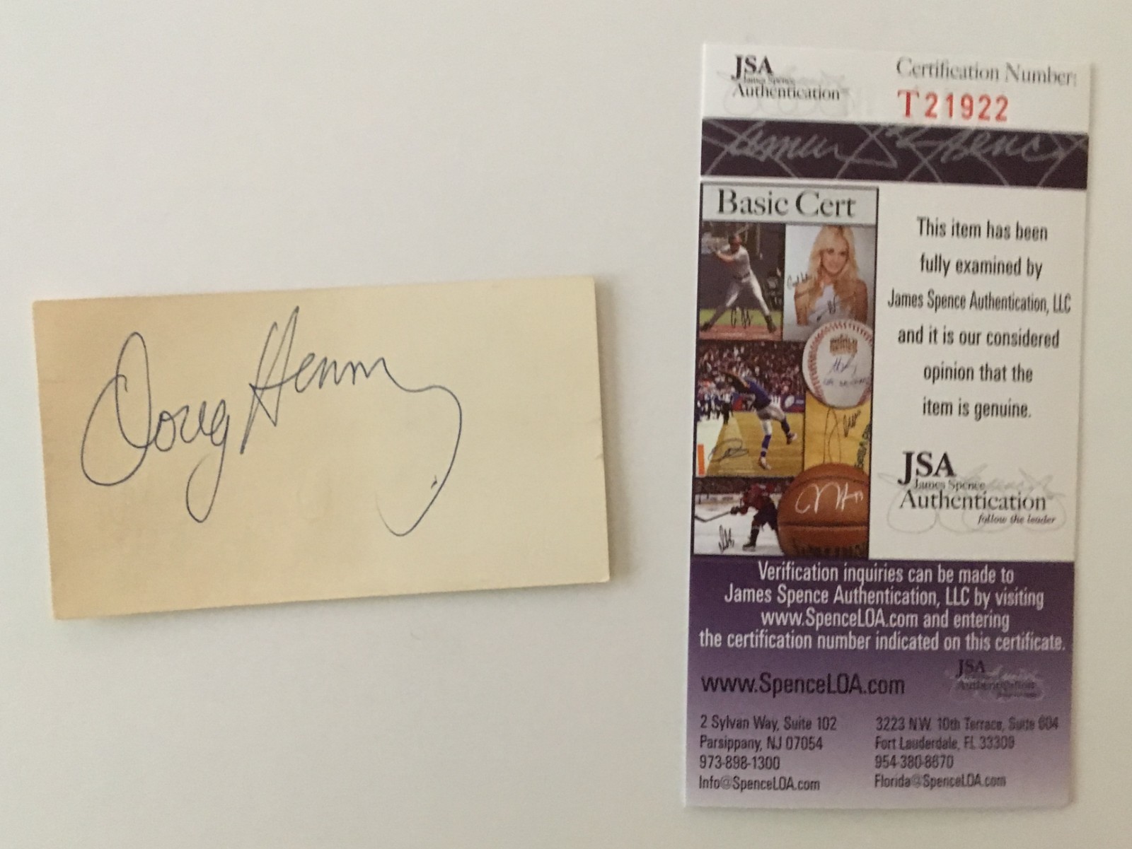 Doug Henning Signed Autographed 2x3.5 Card JSA Certified Magician | eBay
