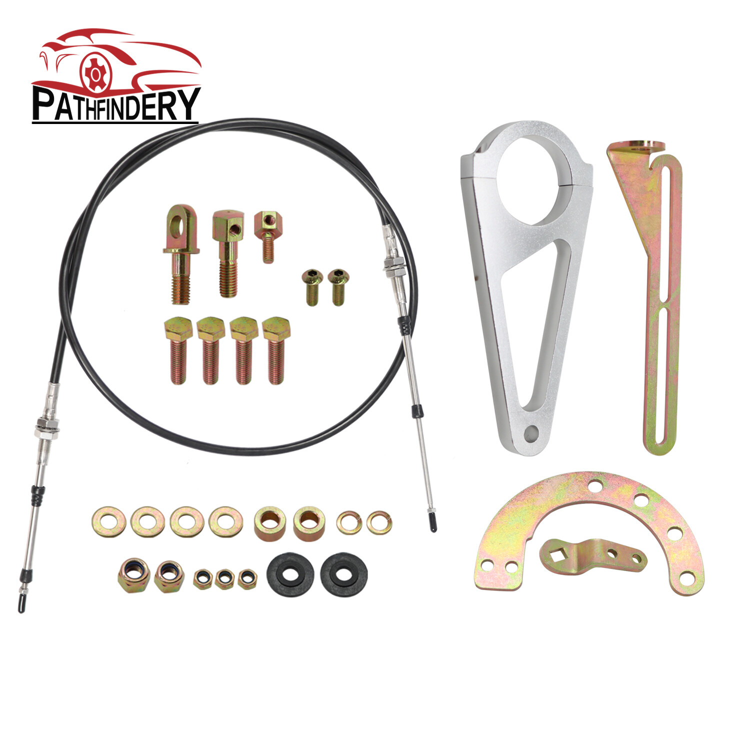 For GM TH350 4L60 4L80E 2" Transmission Cable Column Shift Linkage Kit ...