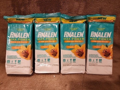 Lot of 4: Pinalen Max Power Cleaning Wipes Summer Fresh To Go Pk 36 Wet ...