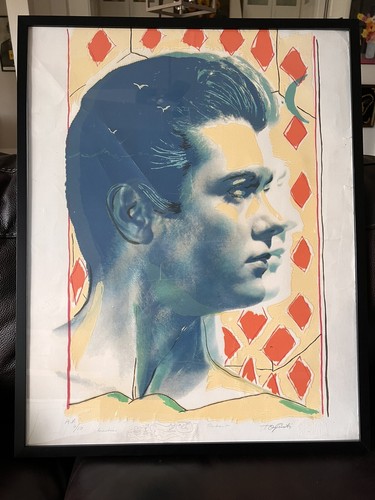 Tony Curtis Self Portrait A/P 6/10 Lithograph With Pencil Drawing, Hand ...