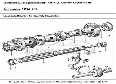 Ferrari Part 55774 250/330Gtmk1 Pin | eBay