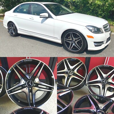 MERCEDES BENZ 18 INCH RIMS WHEELS SET4 NEW 18/8.5 FITS C300 C250 C350 ...