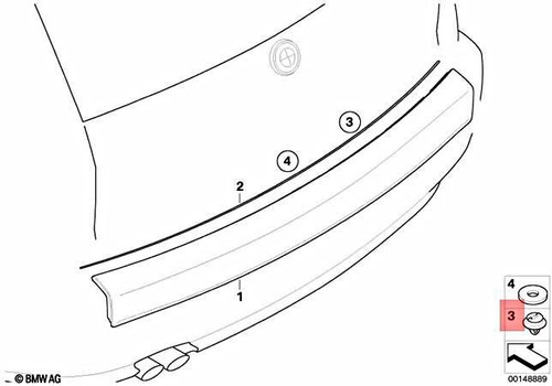 Genuine BMW X3 Z4 Roadster E65 E66 E67 E83 Clip With Sealing Ring ...