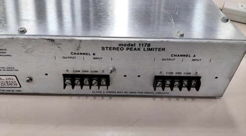 UREI 1178 Dual Channel Compressor Limiter - Vintage Analog Rack Gear | eBay