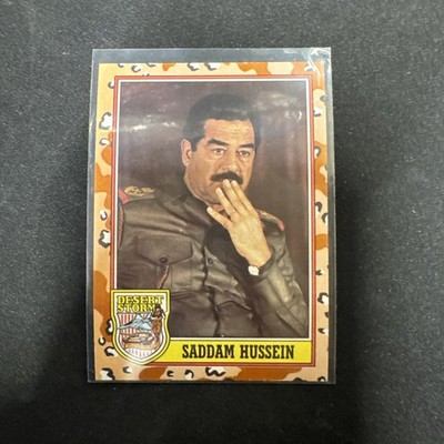 1991 Topps Desert Storm #189 Saddam Hussein Mint Rookie Card RC Iraq ...