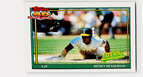 Rickey Henderson 1991 Topps #391 Oakland Athletics | eBay