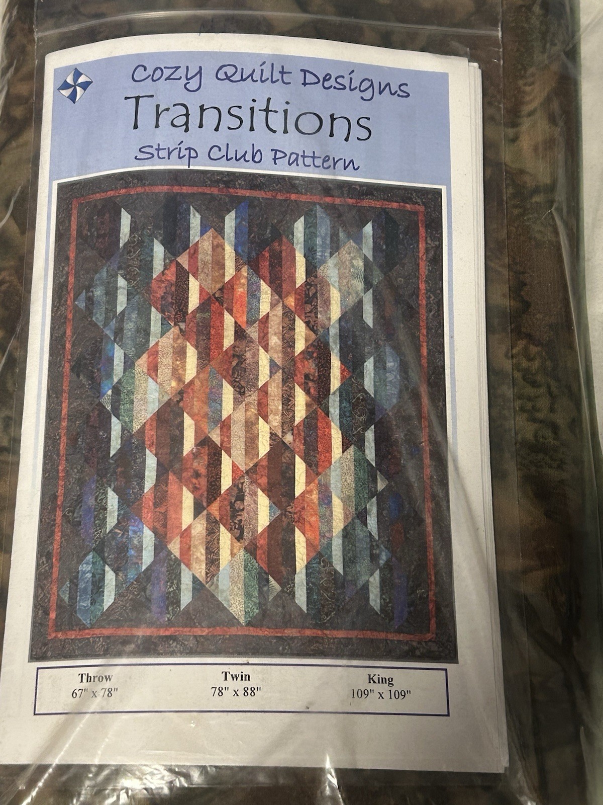 Cozy Quilts Transitions Strip Club Pattern Quilting Kit | eBay
