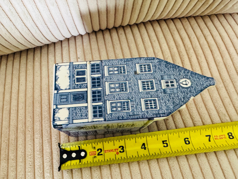 Old Vtg Delft Blue Handpainted Building LOT Clothing Store Bakery Dutch ...