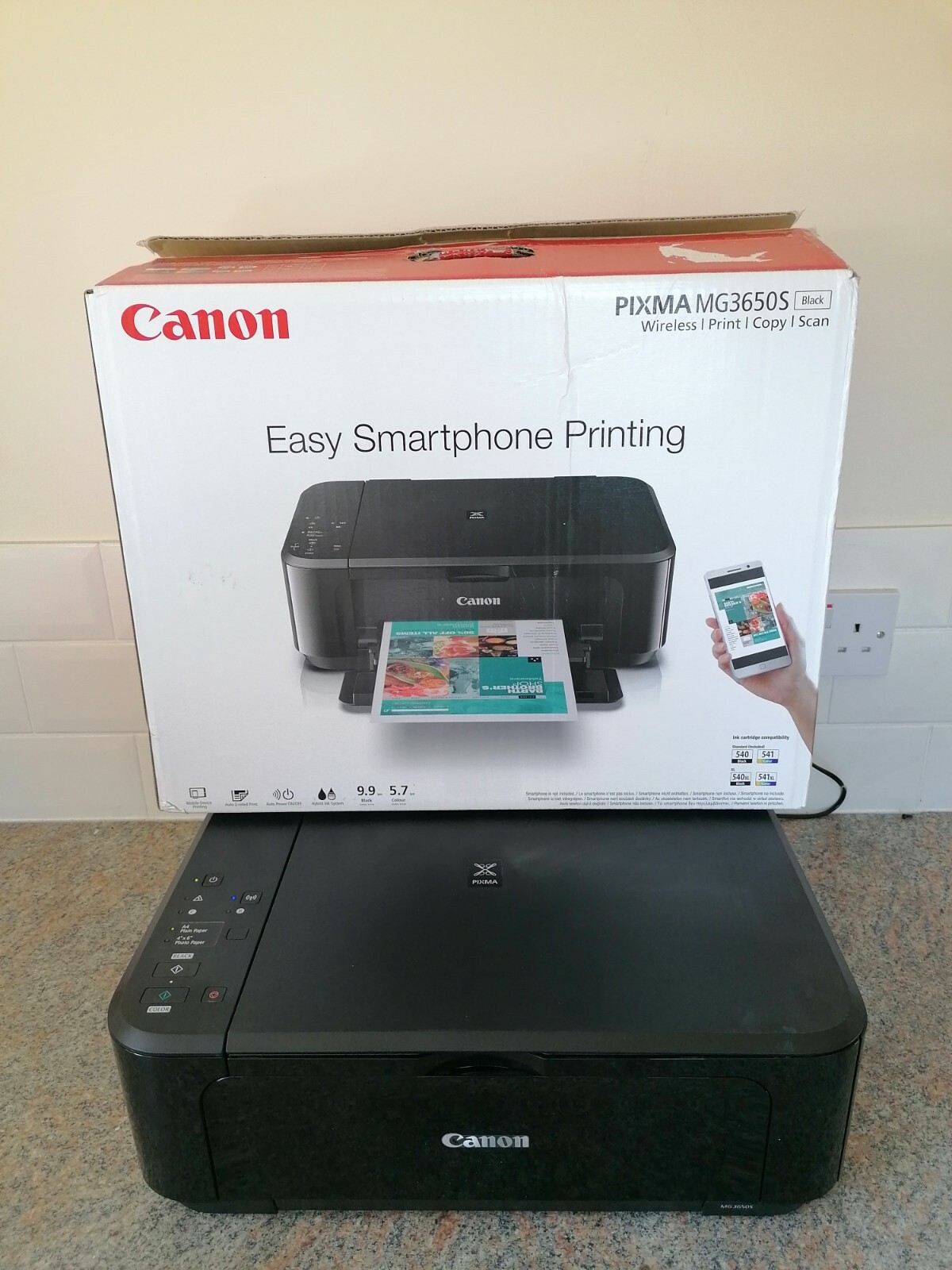 Canon PIXMA MG3650S All in One Wireless Colour Inkjet Printer - Black ...