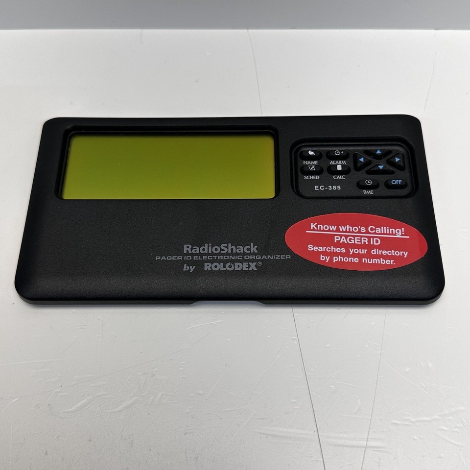 Vintage Radio Shack Pager ID Electronic Organizer Rolodex in Box, EC ...