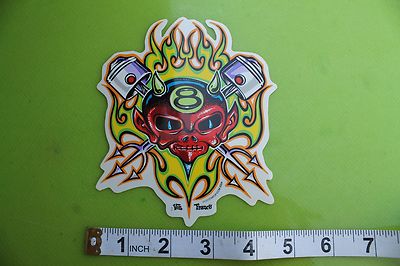 Eightball Devil Hot Rod VON FRANCO Pop Art Surfing Skateboarding Racing ...