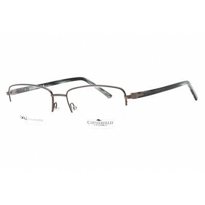 Chesterfield Men's Eyeglasses Matte Grey Rectangular Half Rim CH 79XL ...