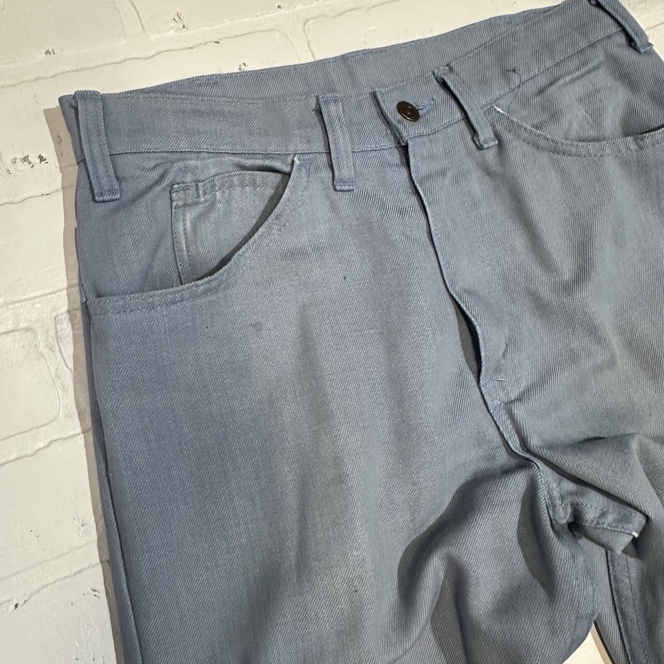 VTG Levi's Slim Fit Sta-Prest Pants Black/Gold Tab Big E Blue 30x29 ...