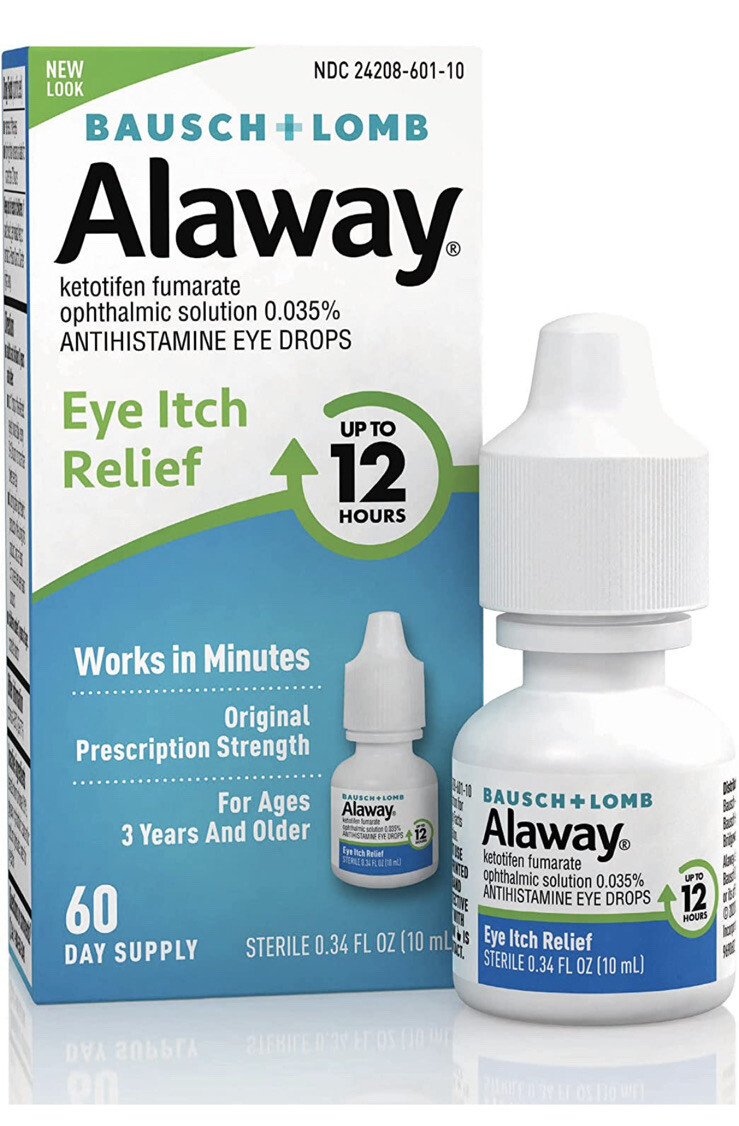 Bausch + Lomb Alaway Eye Itch Relief Drops 60 Day Supply 0.34 oz Exp 7/ ...