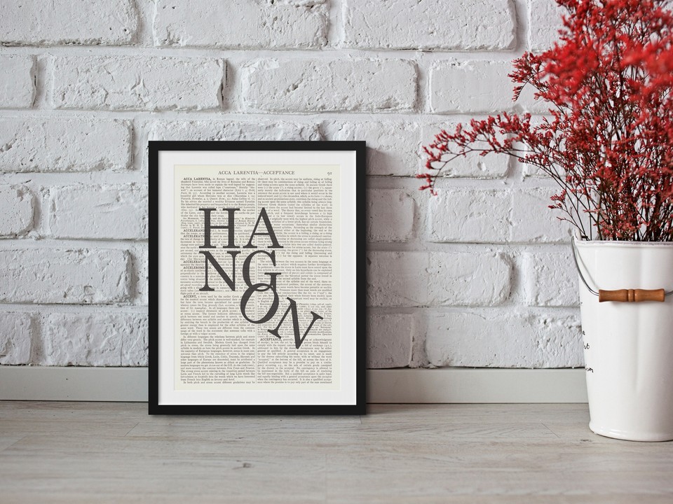 Dictionary Art Picture Hang On On Book Page Print Large FRAMED | eBay UK