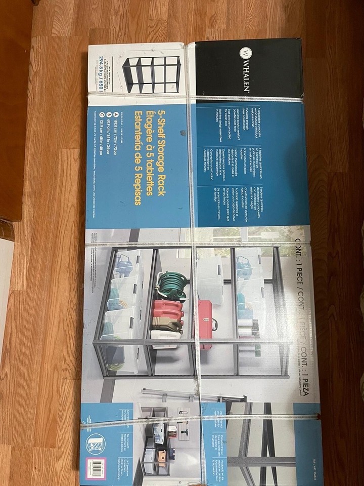 Whalen Heavy Duty Metal Shelves 5 Shelf Storage Rack | eBay