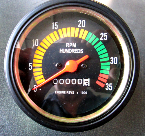 3-1/2" Mechanical Tachometer 0-3500 RPM + Engine Revs Meter HG101 | eBay
