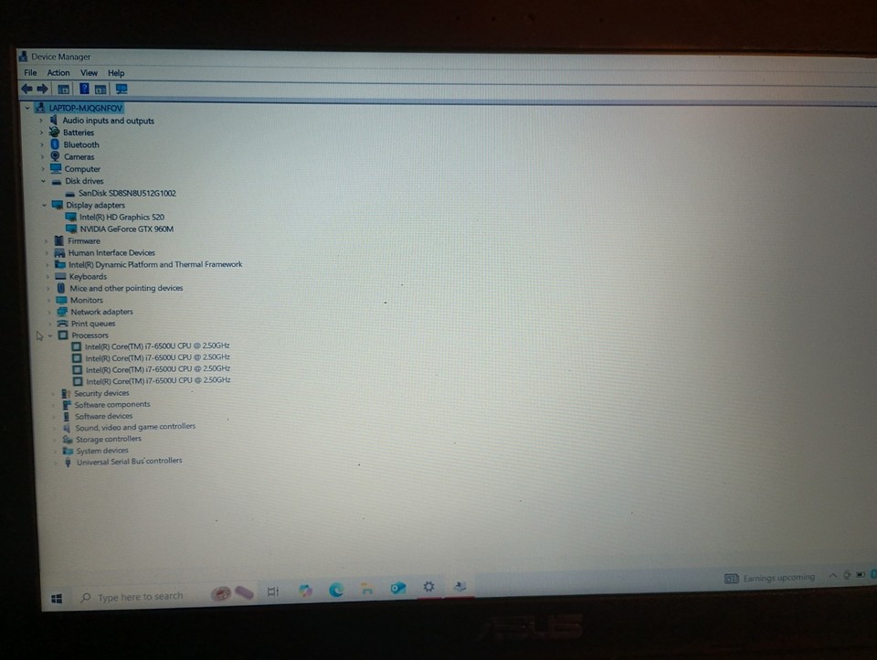 ASUS K501UW Gaming Laptop GeForce 960M I7-6500u New Battery&Mouse 512g ...