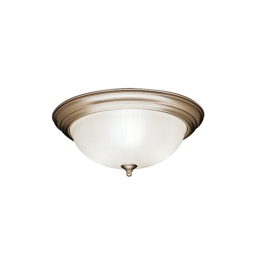 Kichler 8655NI - 3 Light Flush Mount Brushed Nickel Fixture | eBay
