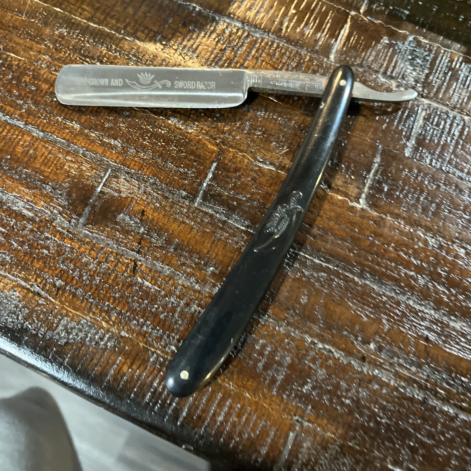 Vintage ERN Crown & Sword Straight Razor Blade Knife #1720 Solingen | eBay