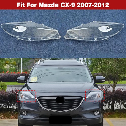 Front Headlamp Headlight Lens Housing Cover Glue Pair For Mazda CX-9 ...