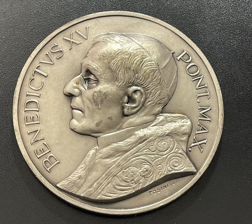 Vatican White Metal Medal: Benedictus XV- 50MM Diameter | eBay