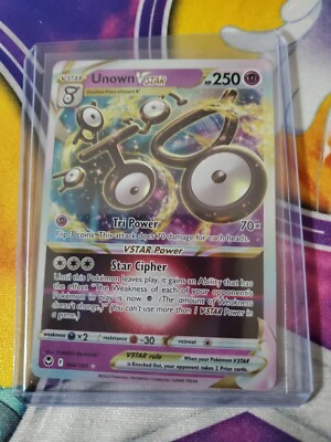 Pokémon TCG Unown VSTAR Silver Tempest 066/195 Holo Ultra Rare | eBay