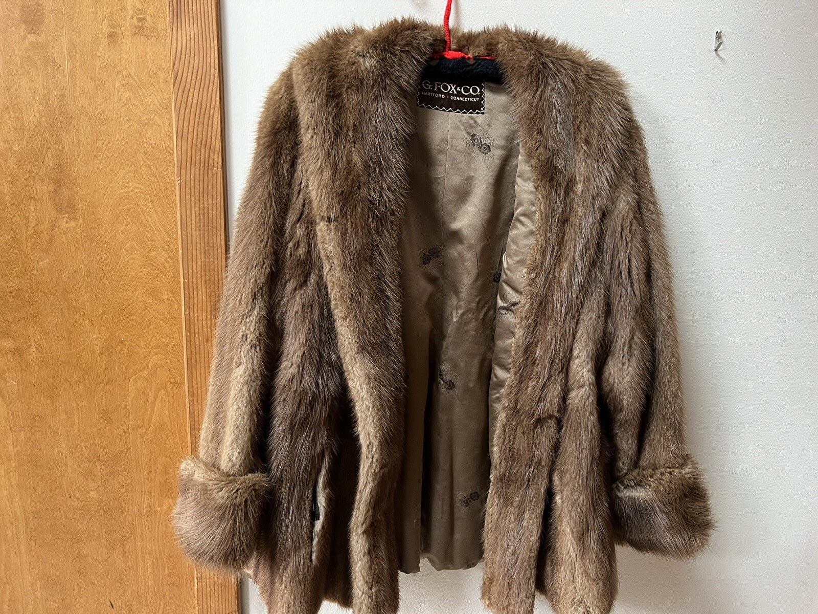 Vintage G. Fox & Co. Rich Brown Fur Coat 30” Long - Gem