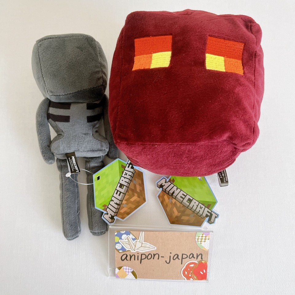 Minecraft Plush Doll Magma cube Wither skeleton Set of 2 22cm FuRyu New | eBay