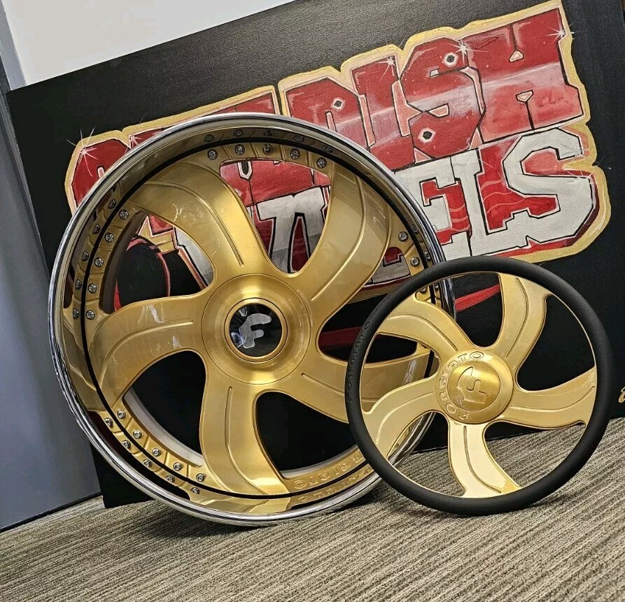 24" Inch Brushed Gold Forgiato BELICE XKW 2 5x120.7 5x127 XL Wheels ...