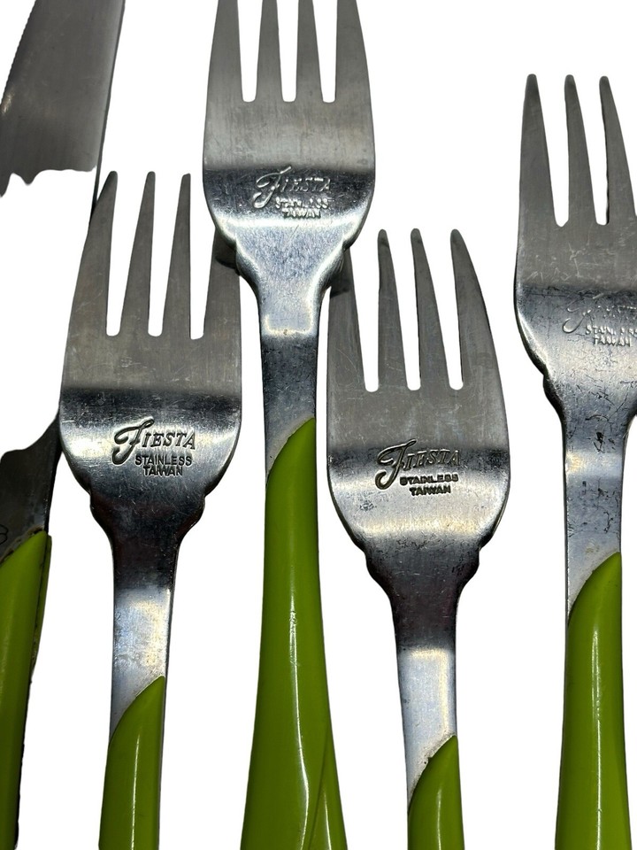 Fiesta Flatware Silverware Multi Color Vintage 45 Pieces | eBay