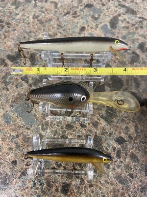 Lot Of 3 Rapala Fishing Lure (1) Rattlin DeepDown & (2) Floating Minnow ...
