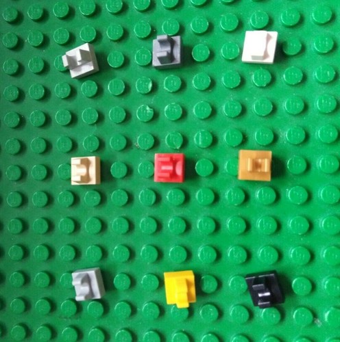 LEGO - Plate 1x1 with Up Clip (15712 / 44842/2555) x 4 (more colours ...