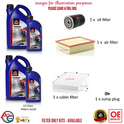 SERVICE KIT FOR MERCEDES SPRINTER 314 2.1 CDI OIL AIR CABIN FILTER 12L ...