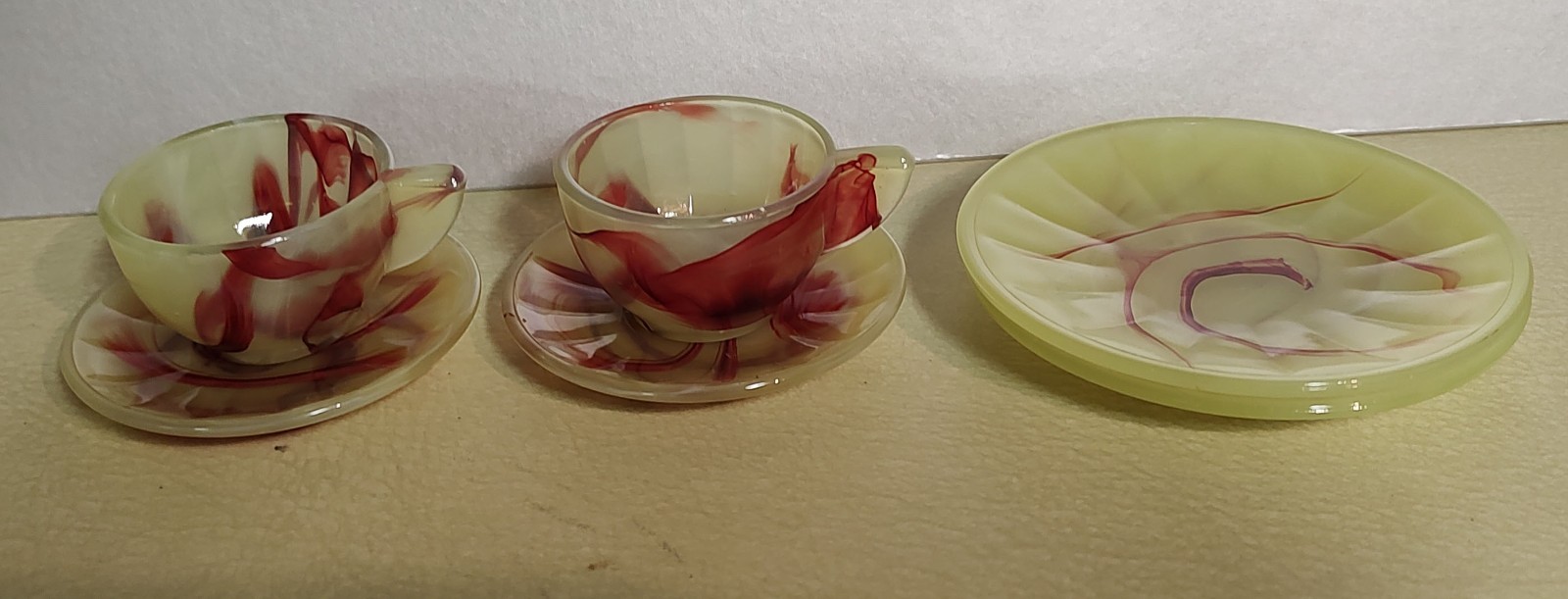 Akro Agate Lemonade & Oxblood Child's Tea Set, 6 pc. | eBay