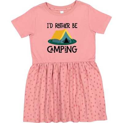 Inktastic Rather Be Camping Toddler Dress Camper Outdoors Adventure ...